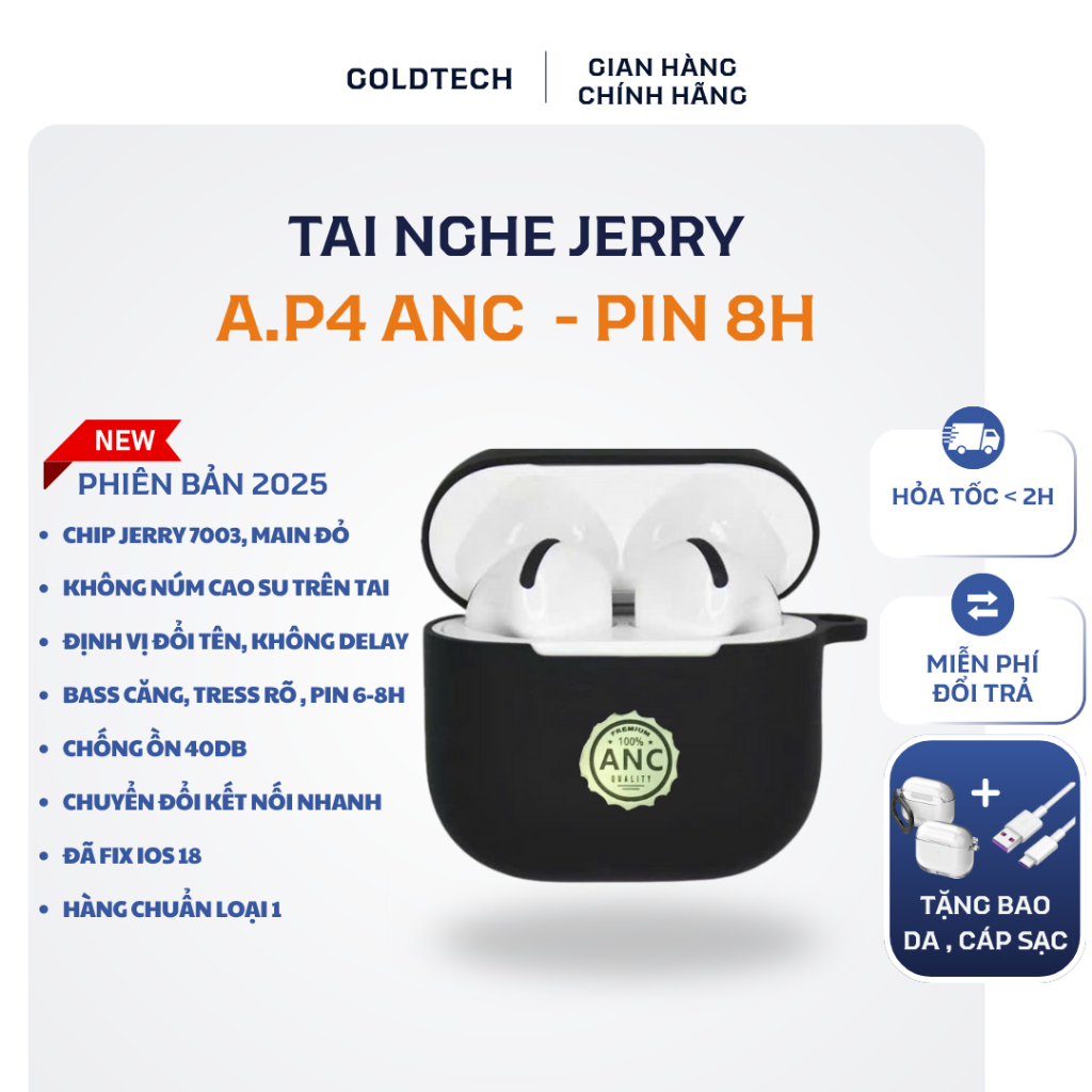 [AP.4-ANC] Tai Nghe Bluetooth AP.4 ANC-Chip Jerry 7003 |Chống Ồn 40Db ...
