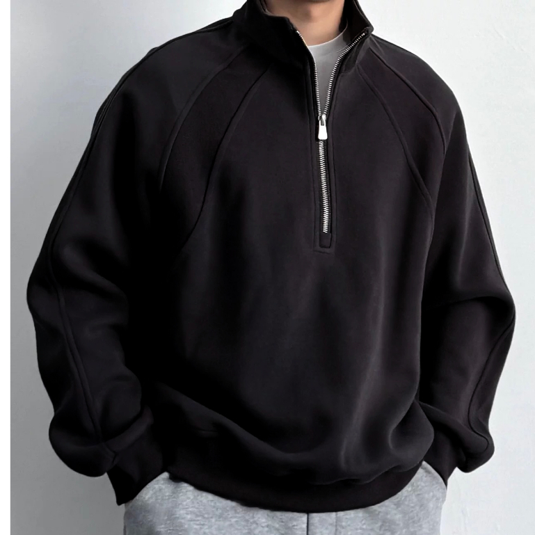 Áo Sweater Cổ Cao Dài Tay Chất Nỉ Cao Cấp Khoá Half Zip COLOSSUS M40 ...