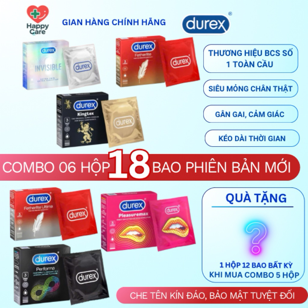 Durex BCS: Invisible 3s, Performa 3s, Fetherlite 3s, Kingtex 3s ...