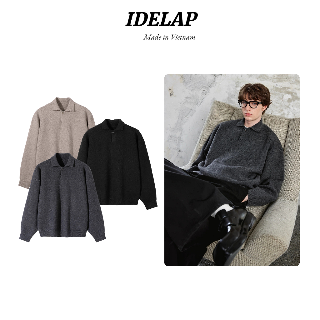 Áo Len Cổ Bẻ Polo Chất Len Lông Cừu Mềm Mại Phong Cách Hàn Quốc | Shopee Việt Nam