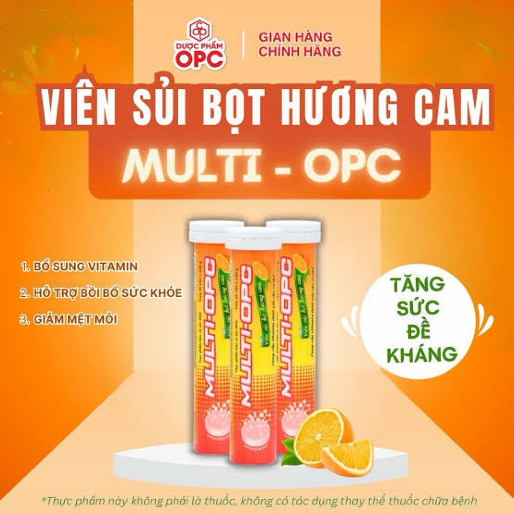 Tuyt 20 Viên Sủi Bổ Sung Vitamin MULTI-OPC Vị Cam Thơm Ngon Dễ Uống ...