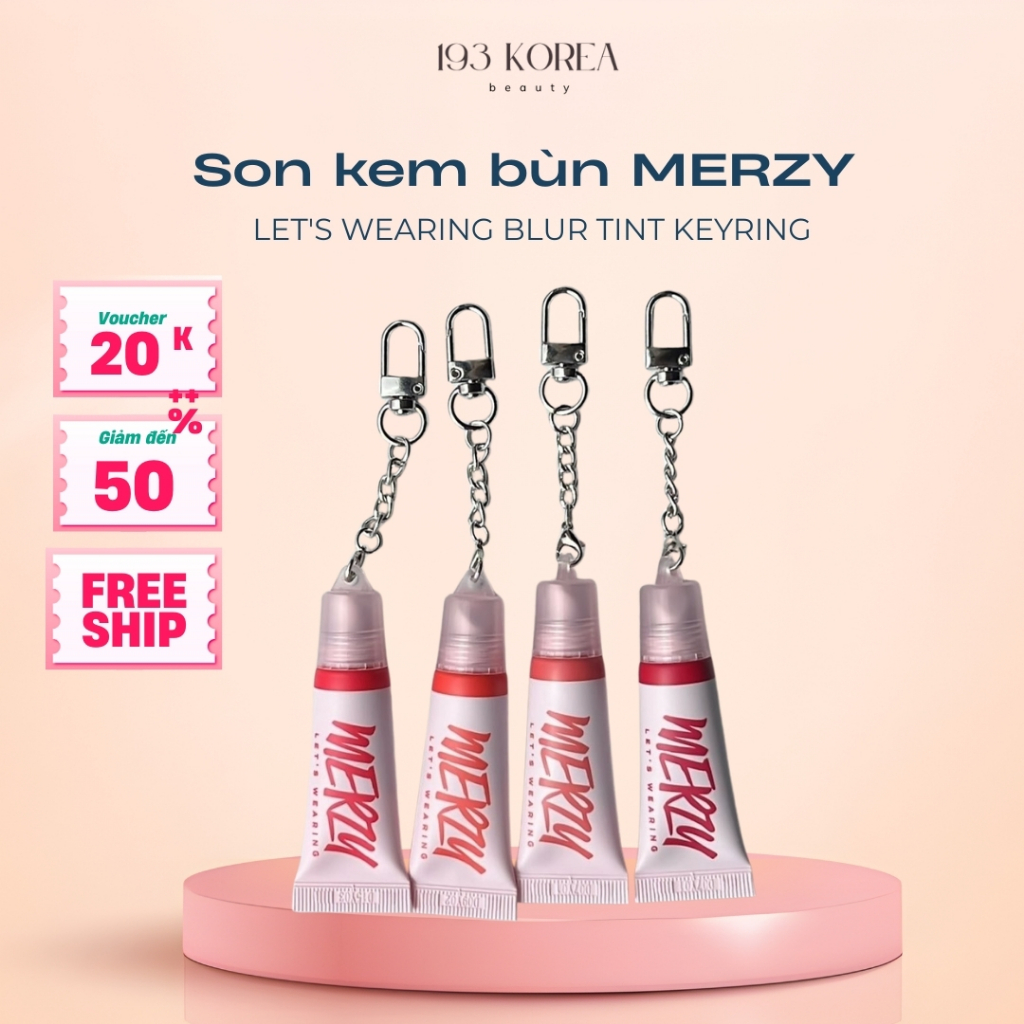 Son Kem Bùn MERZY LET'S WEARING BLUR TINT KEYRING | Shopee Việt Nam