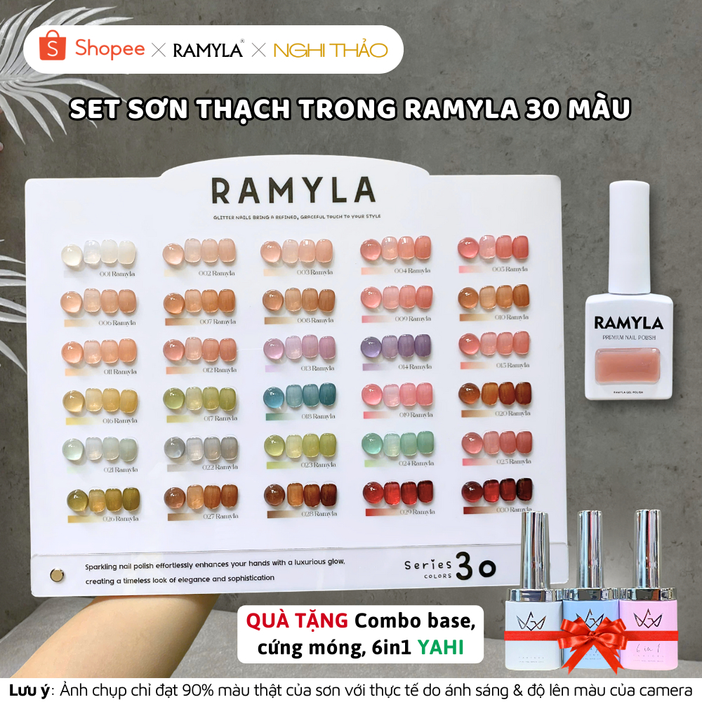 Set sơn gel thạch trong RAMYLA 30 màu NGHI THẢO | Shopee Việt Nam