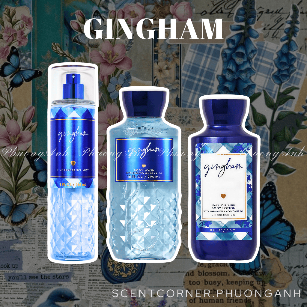 GINGHAM | Bộ sản phẩm Body Mist - Lotion - Sữa Tắm Bath & Body Works ...