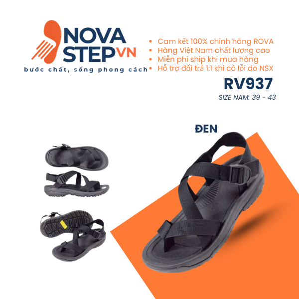 NovaStep VN RV937 Giày Sandal Dây Chéo Trekking ROVA Bám Đường Tốt Đi ...