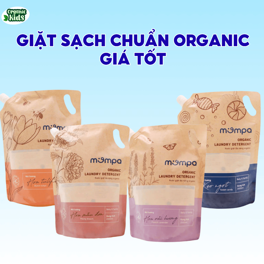 Nước Giặt Mompa Organic Enzime Hữu Cơ Tẩy Sạch Vết Bẩn Làm Mềm Vải An ...