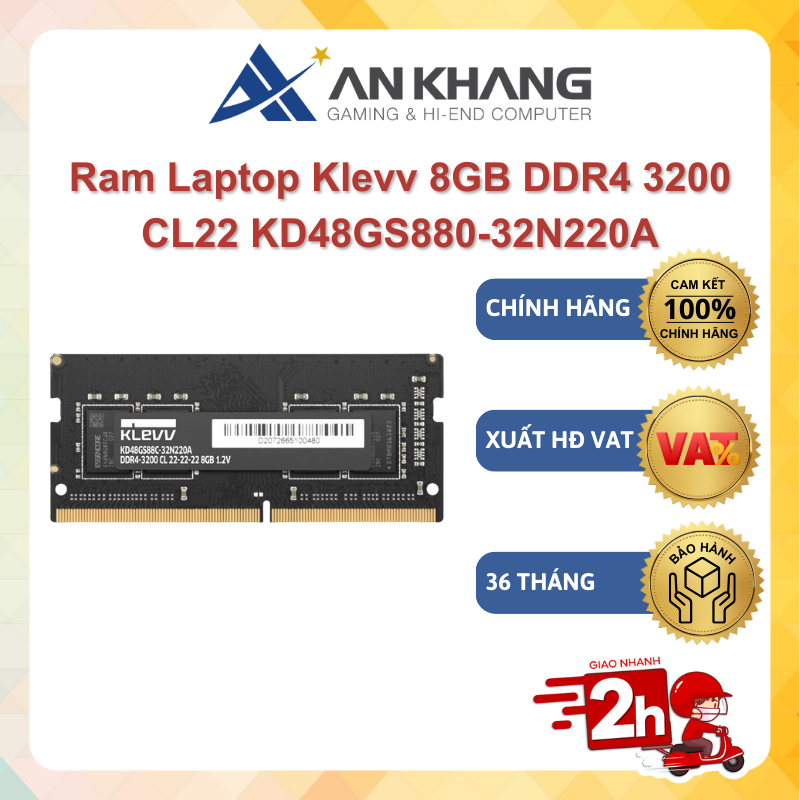 Ram Laptop Klevv 8GB DDR4 3200 CL22 KD48GS880-32N220A RALTKL001 Chính ...