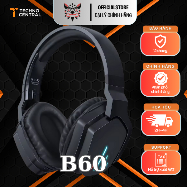 ONIKUMA B60 - TAI NGHE GAMING KHÔNG DÂY CÓ ĐÈN LED ĐỘ TRỄ THẤP CÓ KÈM ...