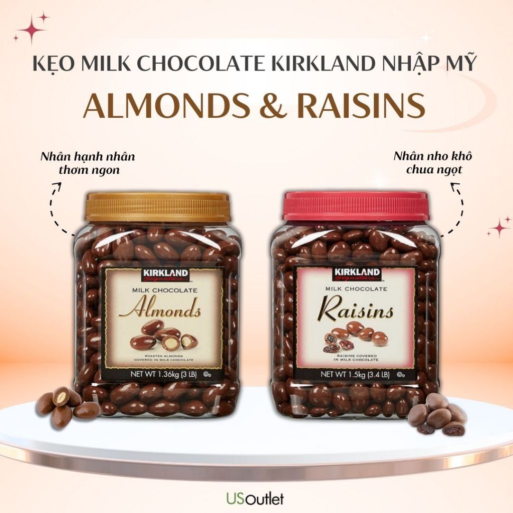 Kẹo Socola Bọc Hạnh Nhân Kirkland Milk Chocolate Almonds Thơm Ngon Nhập ...