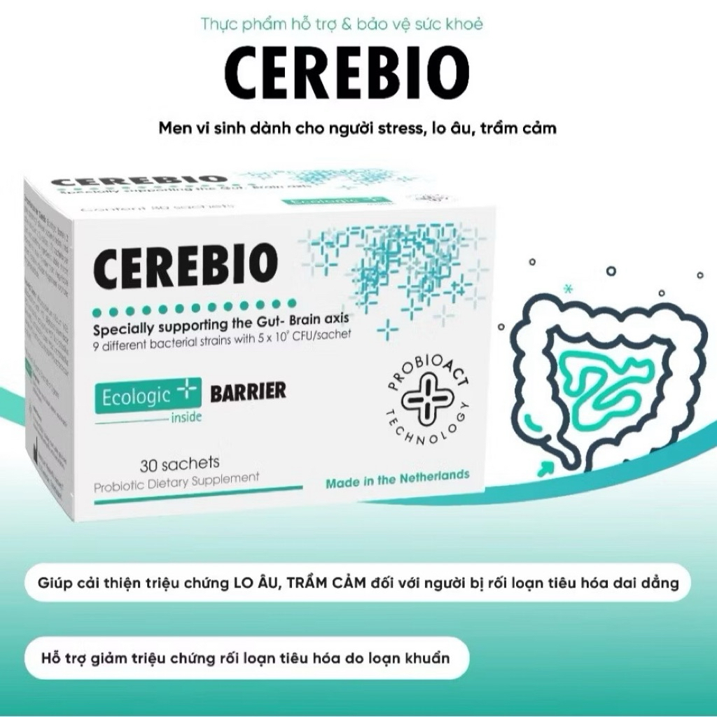 Thực phẩm bổ sung CEREBIO ( hộp 14 gói) bổ sung men vi sinh | Shopee ...