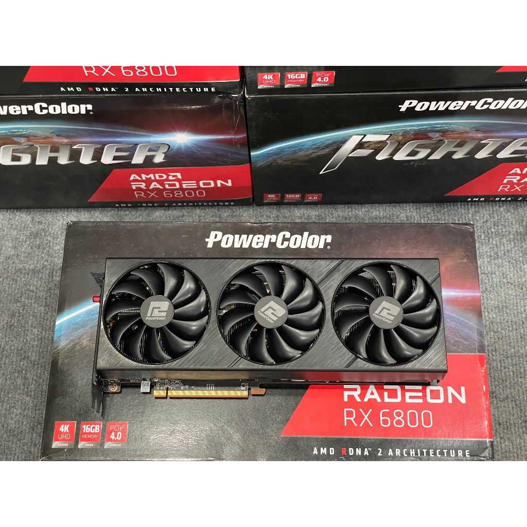 Card Màn Hình VGA RX 6800 PowerColor Fighter 16GB GDDR6 FULL BOX ĐẸP ...