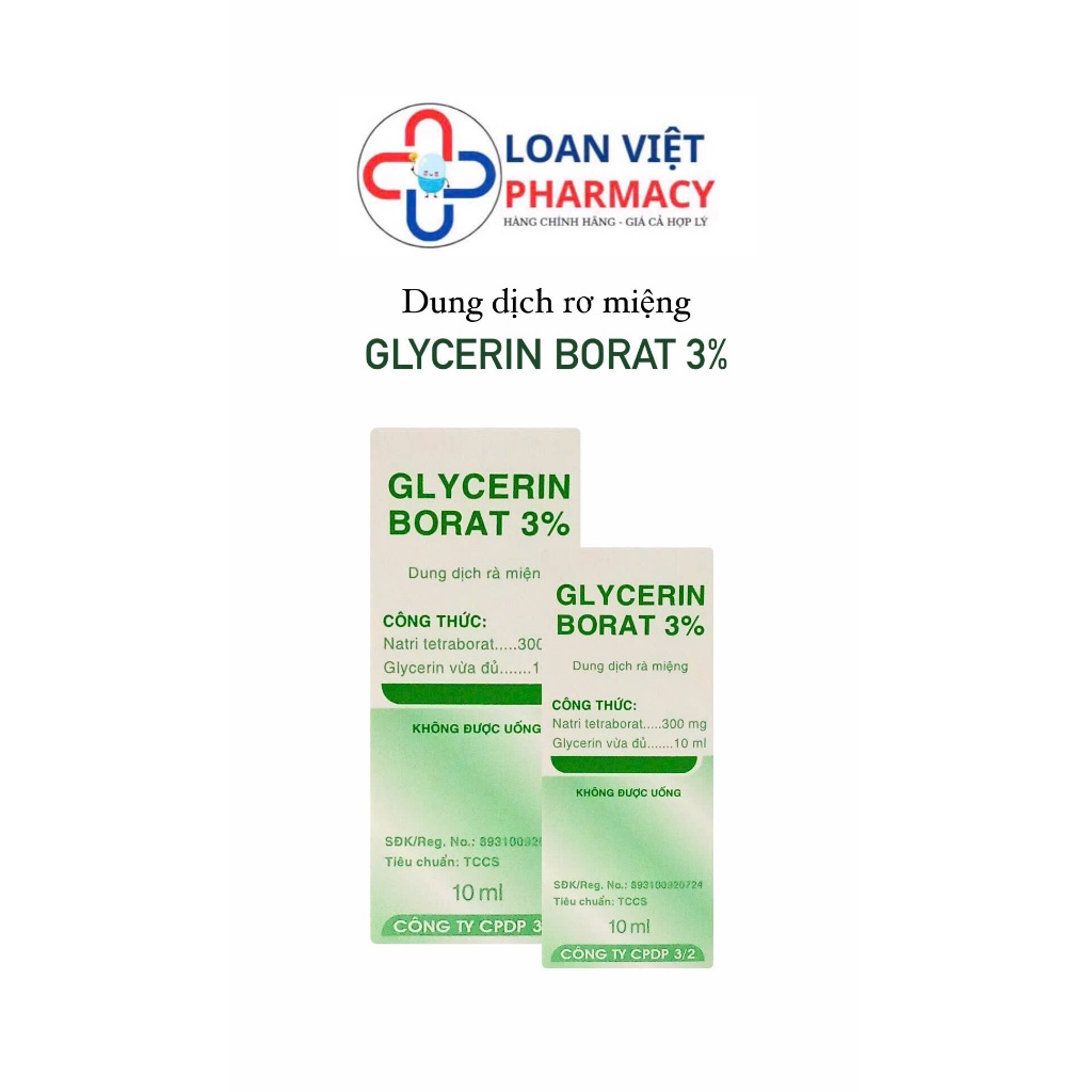 DUNG DỊCH RƠ MIỆNG -GLYCERIN BORAT 10ML | Shopee Việt Nam