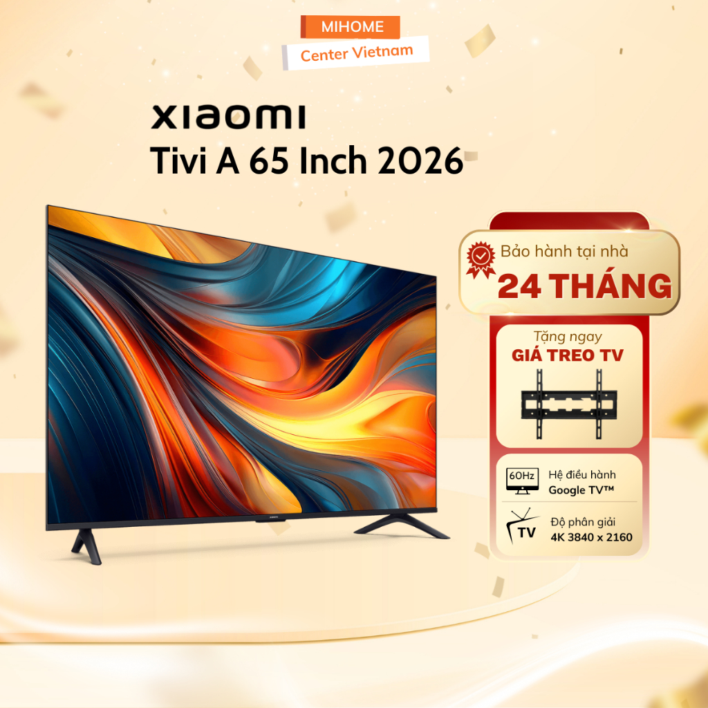 Tivi Xiaomi A 65 Inch 2026 Google TV - Độ Phân Giải 4K, Tần Số Quét ...
