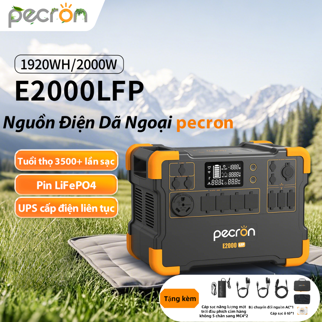 Máy Phát Điện pecron E2000LFP - 8064Wh - Sạc Siêu Tốc 2H - 2000W - PIN ...