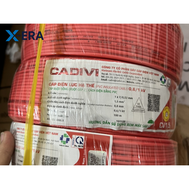 Dây cáp Cadivi Đơn CV 1.5mm2 -0,6/1 KV – cuộn 100m – Cu/PVC 1.5-0,6/1 KV | Shopee Việt Nam