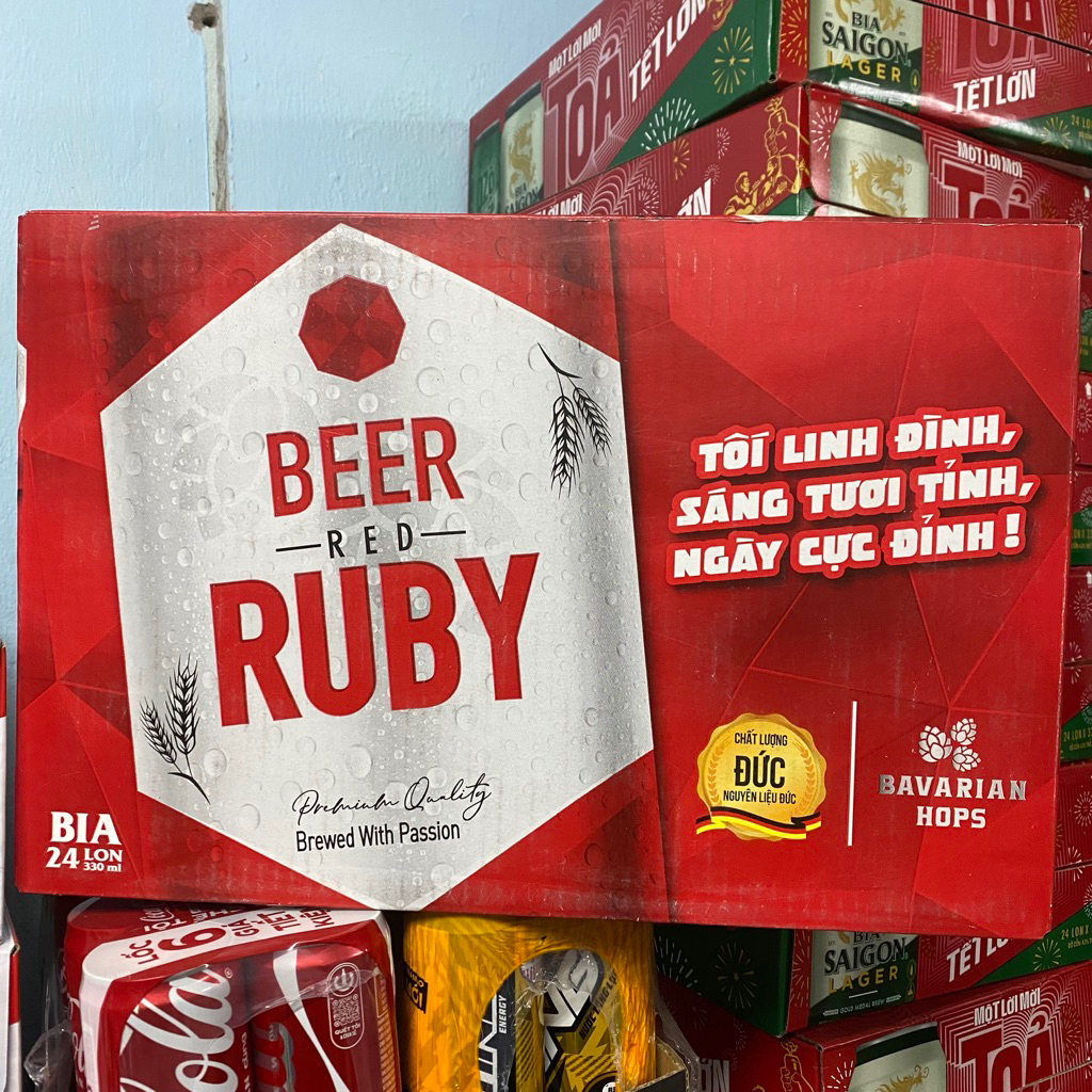 ( GIAO HOẢ TỐC) BIA RUBY LON 330ml DATE T2/2026 | Shopee Việt Nam