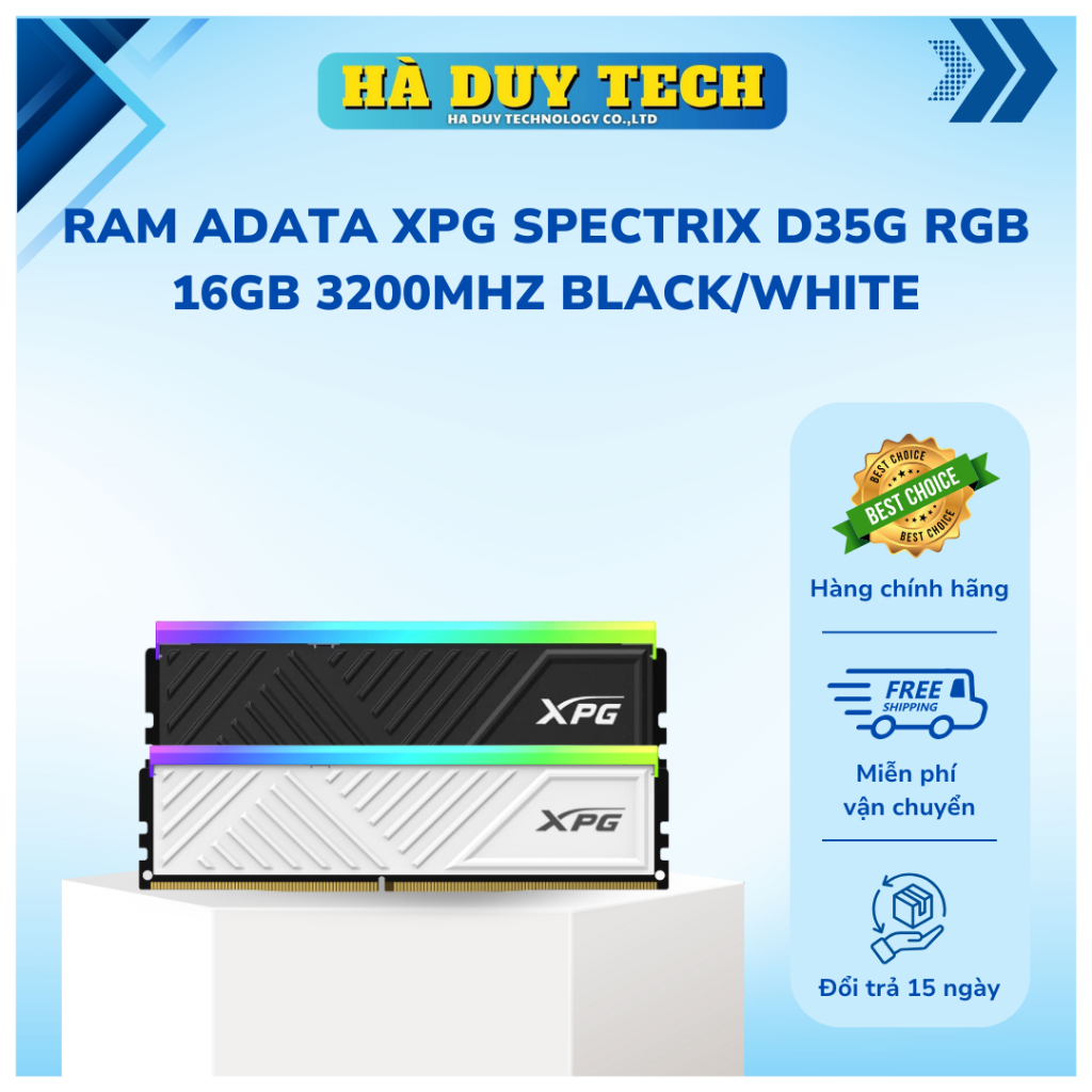 RAM ADATA XPG SPECTRIX D35G RGB 16GB 3200MHZ BLACK/WHITE - Chính Hãng ...