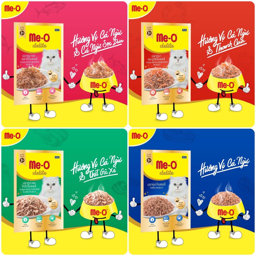 [COMBO] Pate Me-o Delite 70g - pate cao cấp cho mèo 9 vị (Thái Lan ...