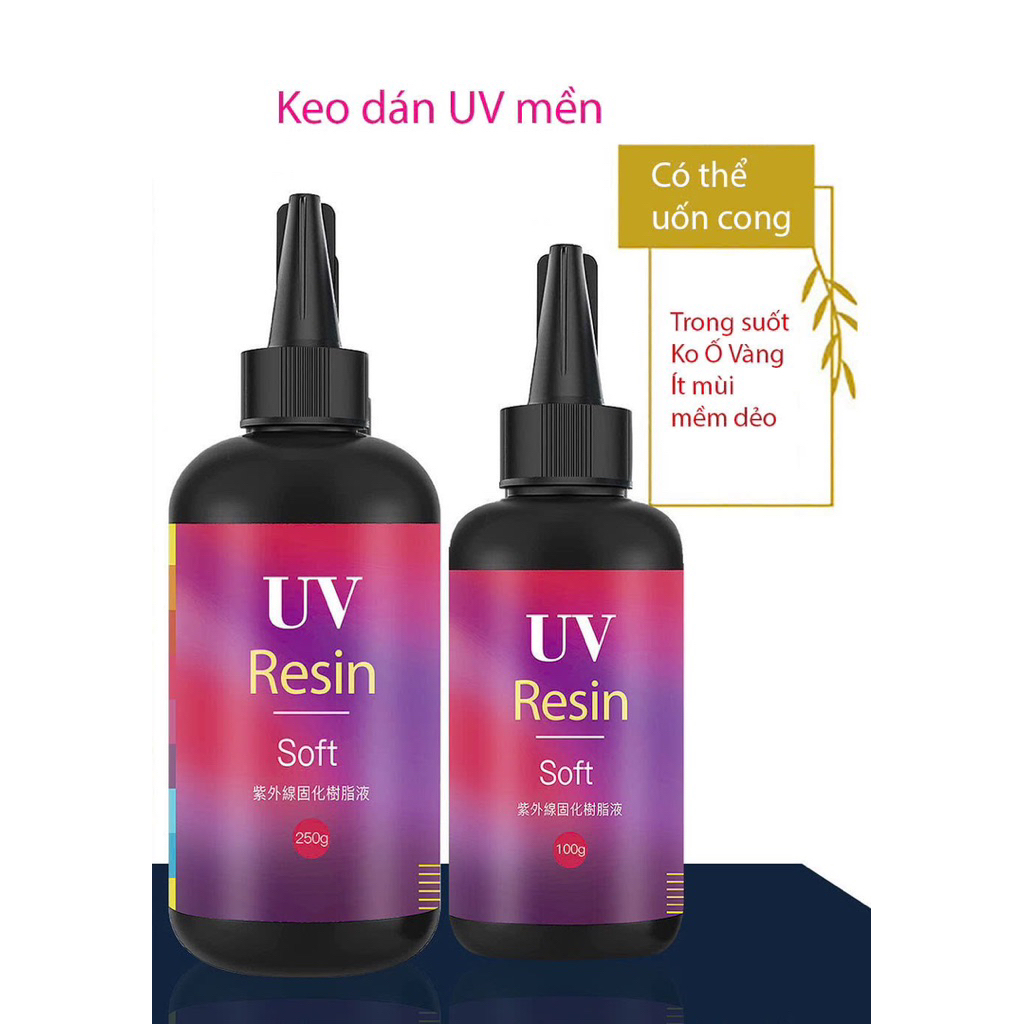 Keo uv resin Soft, loại keo mềm, keo Uv trong nhất, keo uv siêu trong | Shopee Việt Nam
