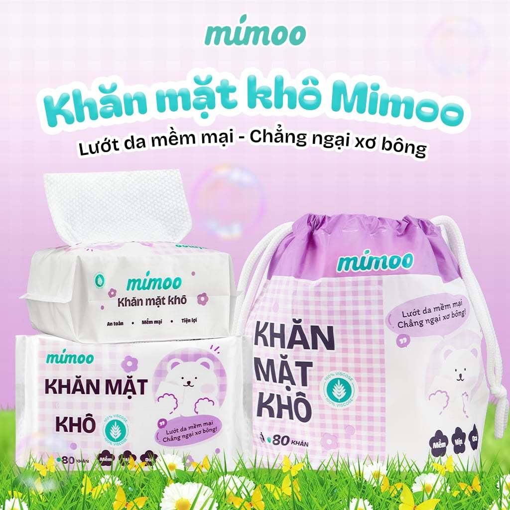 Khăn Mặt Khô Đa Năng Mimoo 100% Viscose | Shopee Việt Nam