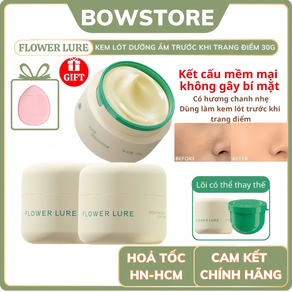 [FLOWER LURE] Kem Lót Trang Điểm FLOWER LURE Dưỡng Ẩm Che Phủ Lỗ Chân ...