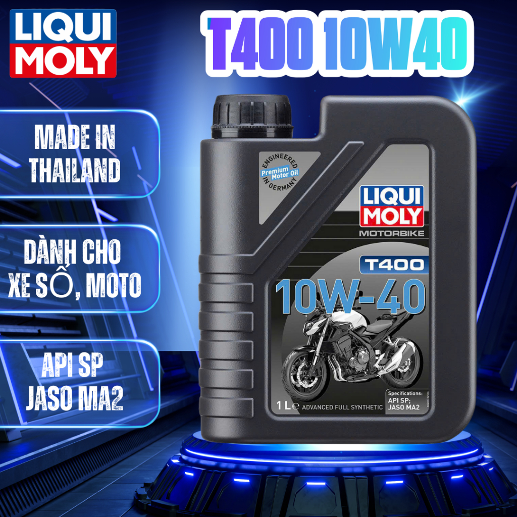 NHỚT LIQUI MOLY MOTORBIKE 4T STREET 10W40 T400 1L DÀNH CHO XE SỐ, XE MÔ ...