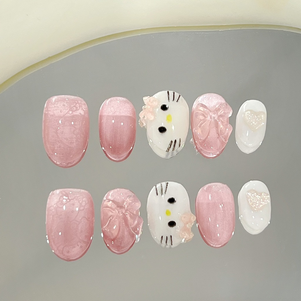 Nail Hello Kitty Mix Mắt Mèo | Shopee Việt Nam