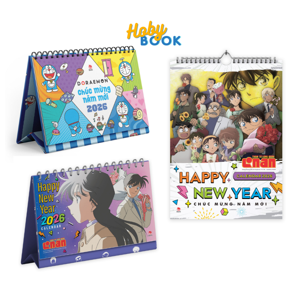 Lịch 2026 - NXB Kim Đồng - Conan, Doraemon, One Piece, Haikyu, Chú ...