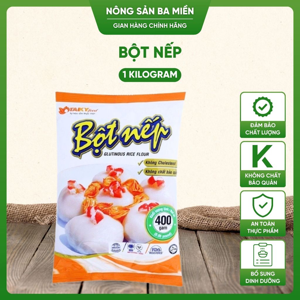 Bột Nếp Tuấn Phương gói 1kg Bột Nguyên Chất, Dẻo Mịn Dùng Làm Bánh & Chè Truyền Thống | Shopee ...
