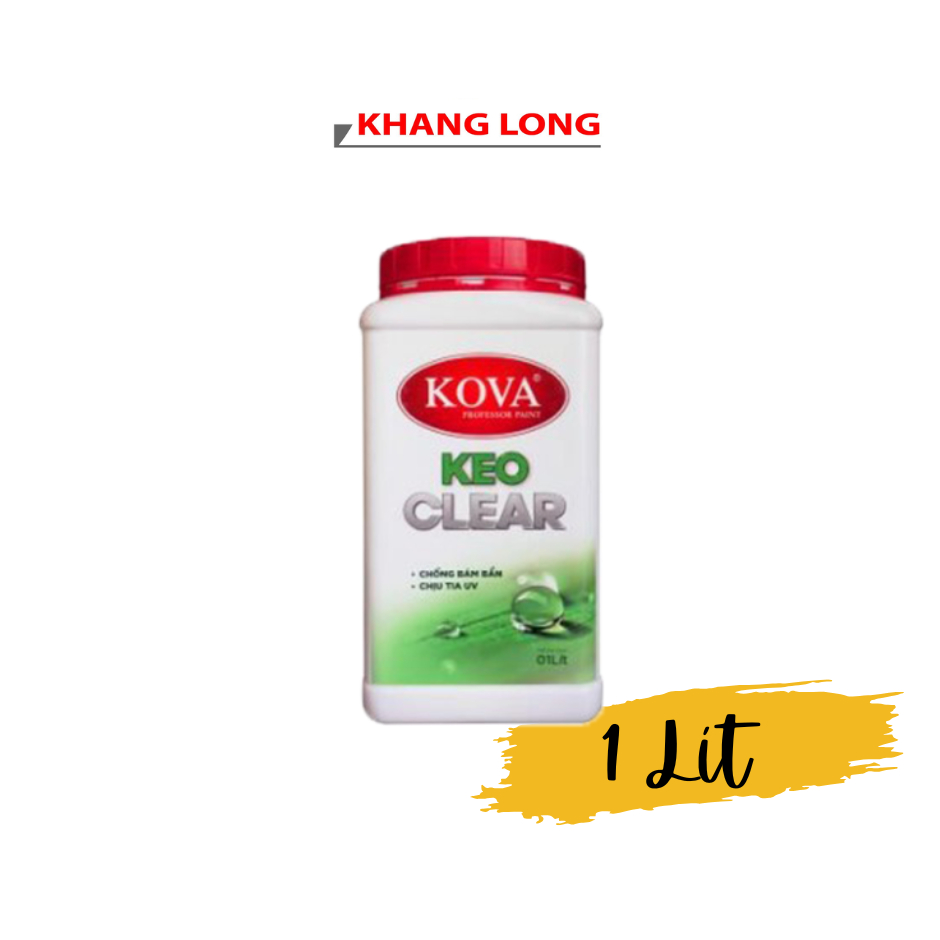 KEO BÓNG NƯỚC KOVA CLEAR 1LIT - Keo phủ bóng trong suốt, chống thấm ...