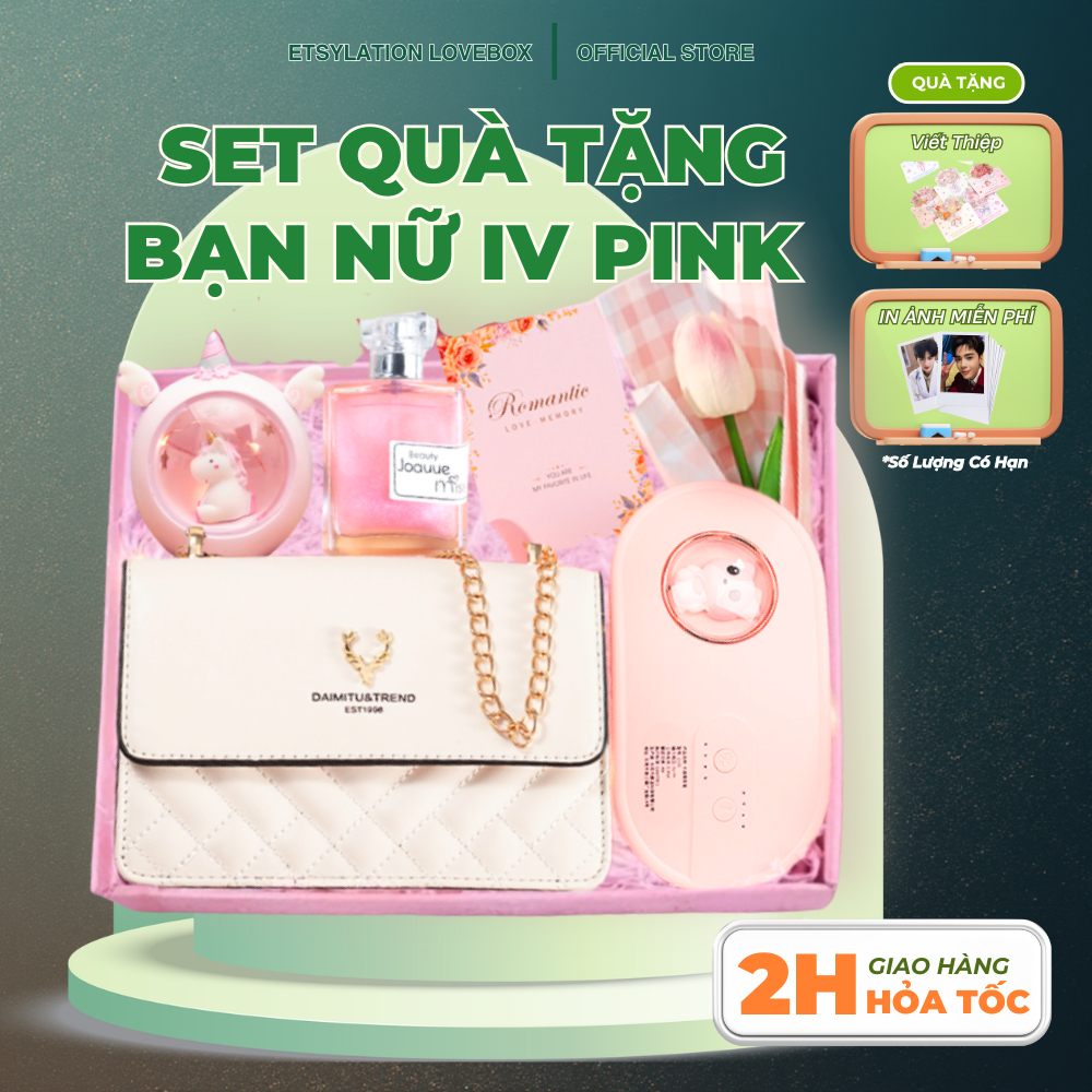 [HỎA TỐC 2H] Set Quà Tặng Noel Giáng Sinh Túi Xách Nữ IV Pink Leather ...
