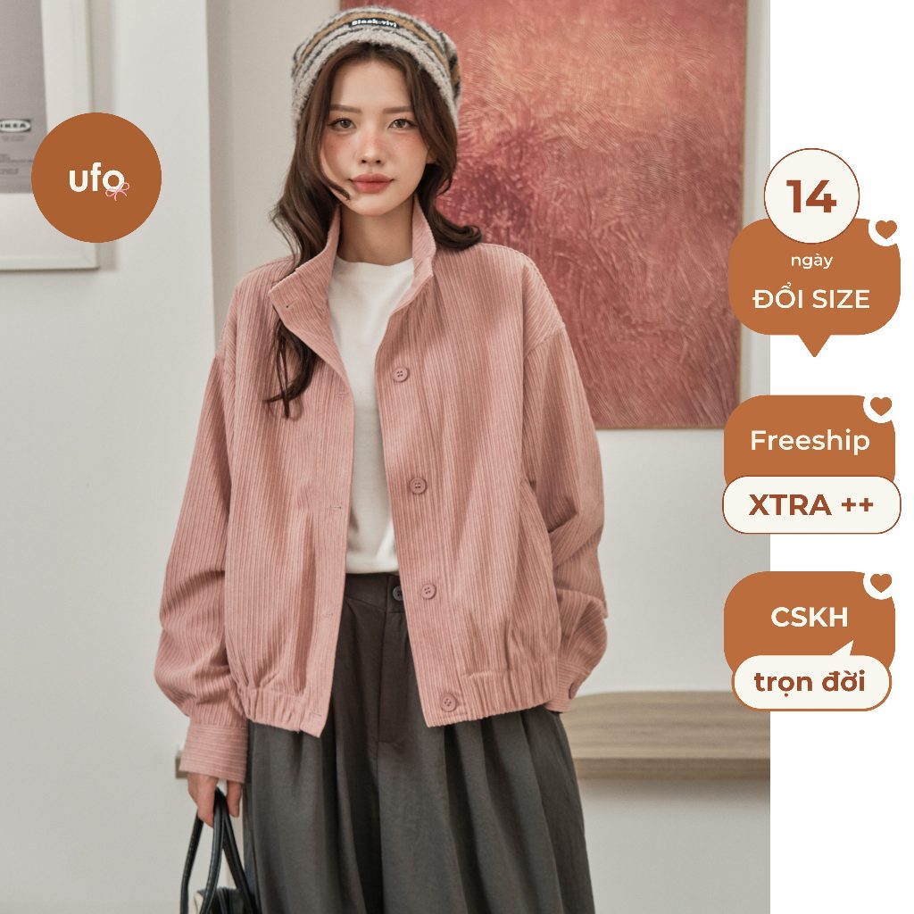 Áo khoác nhung gân đũa form lửng 2 lớp Corduroy Jacky - by u.found ...