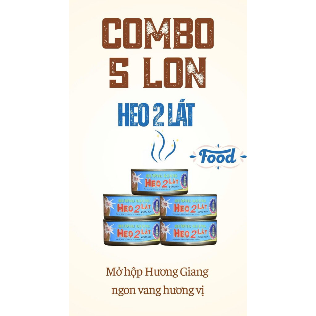 Combo 5 lon Heo 2 lát ( Hương Giang ) | Shopee Việt Nam
