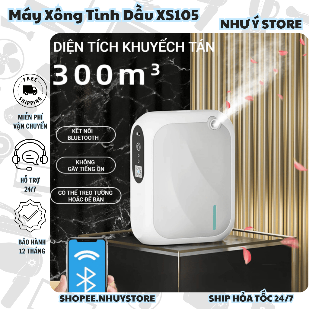 Máy Xông Tinh Dầu XS105 Máy Khuyếch Tán Tinh Dầu WC Spa Khách Sạn Diện ...