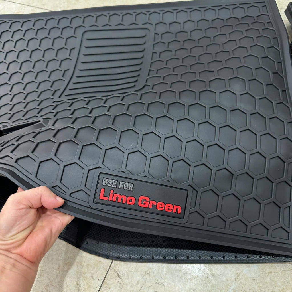 Thảm lót sàn ô tô Vin Limo Green, 3 hàng ghế cao su đúc không mùi màu ...