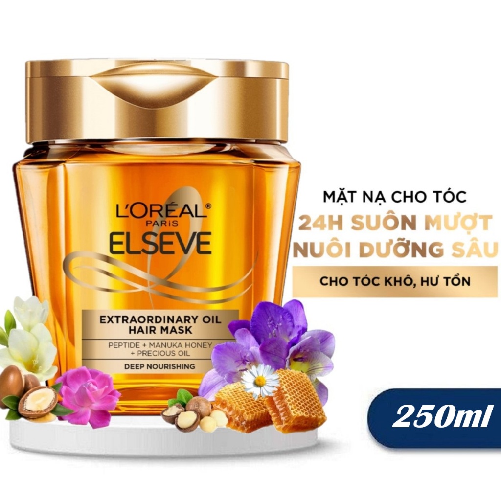 Mặt Nạ Ủ Tóc L’Oreal Paris Extraordinary Oil Mask 250ml Gold Peptide ...