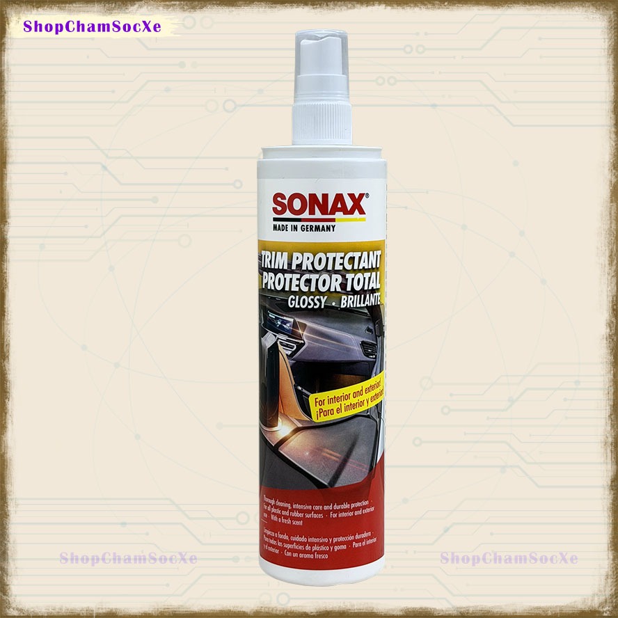 Bảo dưỡng nhựa xe ô tô Sonax Trim protectant glossy (dùng cho cả nhựa ...