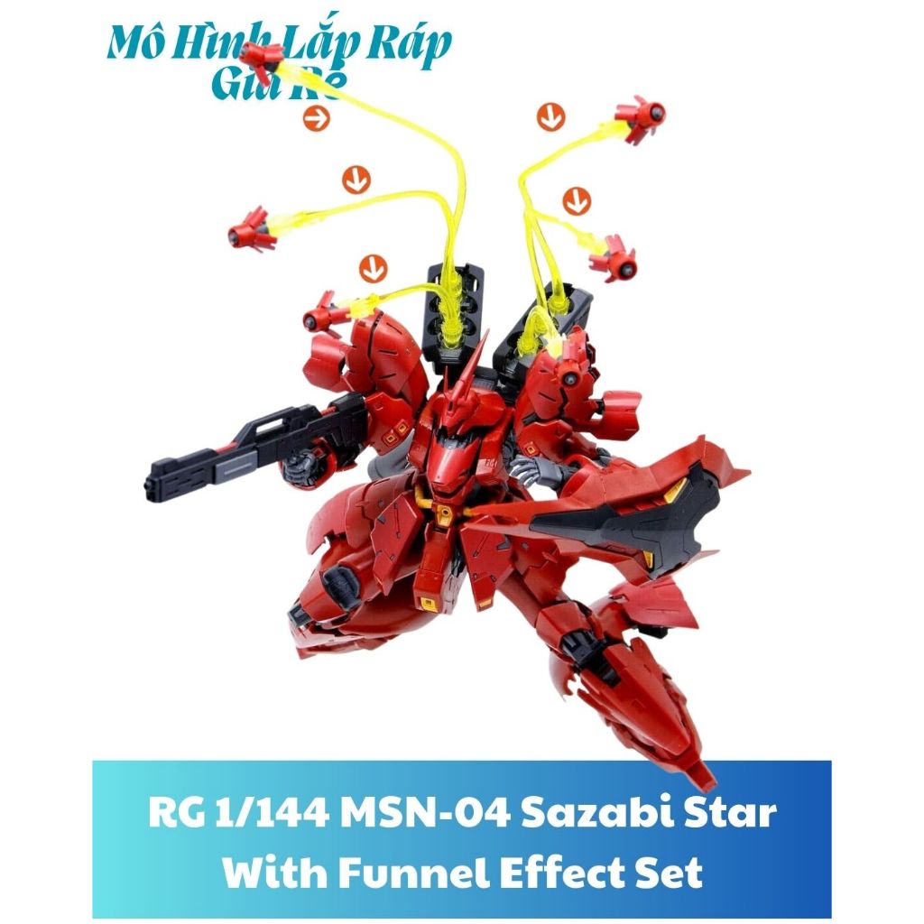 Mô Hình Lắp Ráp RG 1/144 MSN-04 Sazabi Star With Funnel Effect Set ...