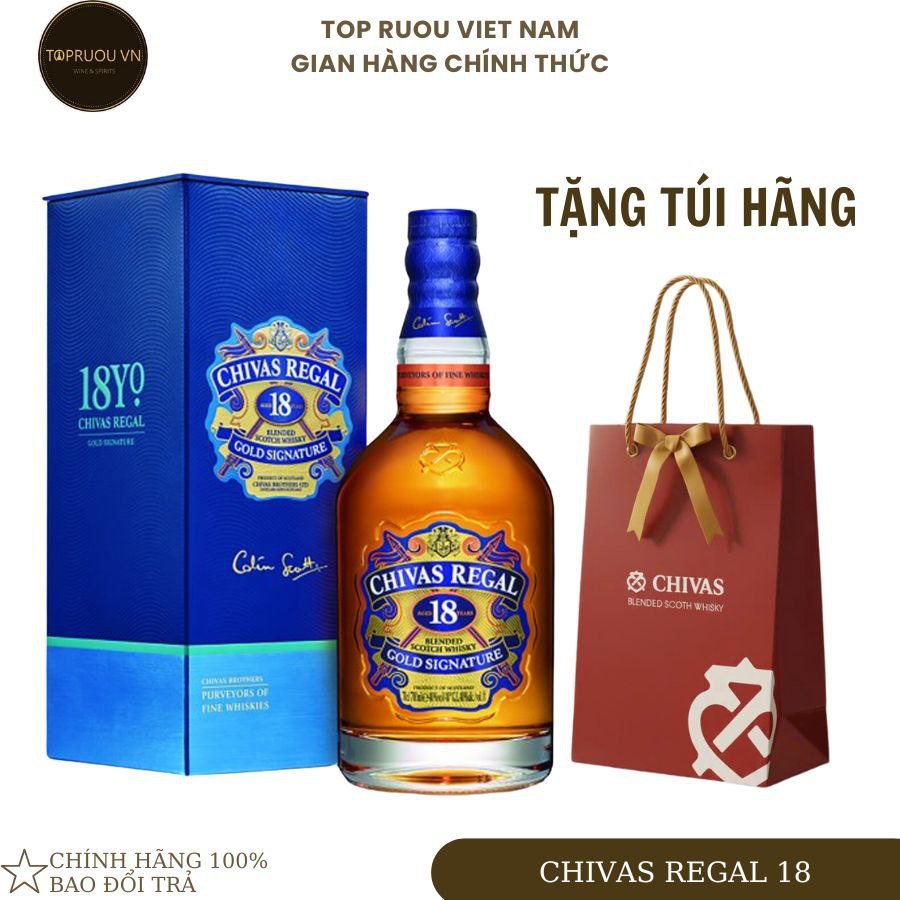 [Tặng Túi Hãng] Whisky Chivas Regal 18 Gold - Blue [TOP RUOU] [CHÍNH ...