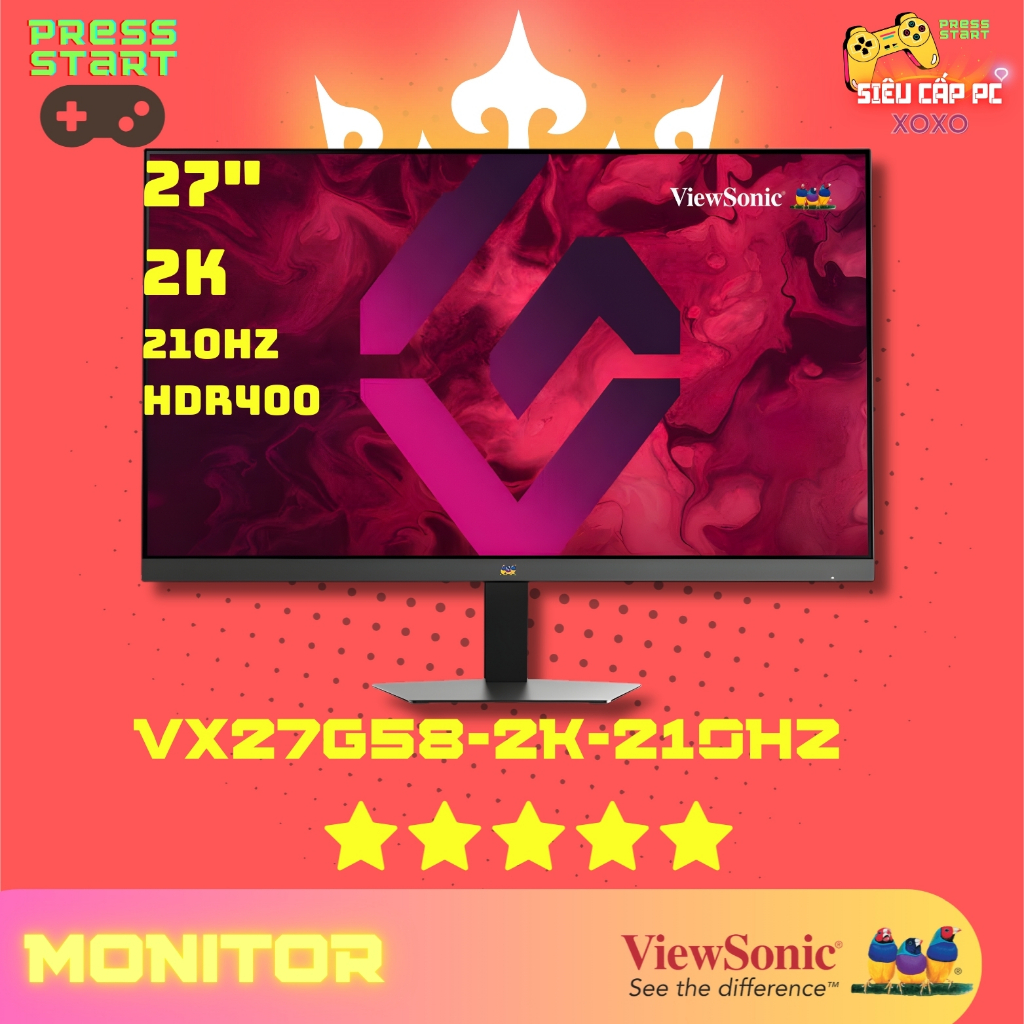Màn hình Viewsonic VX27G58-2K New 27 inch, FastIPS 200Hz (OC 210Hz ...