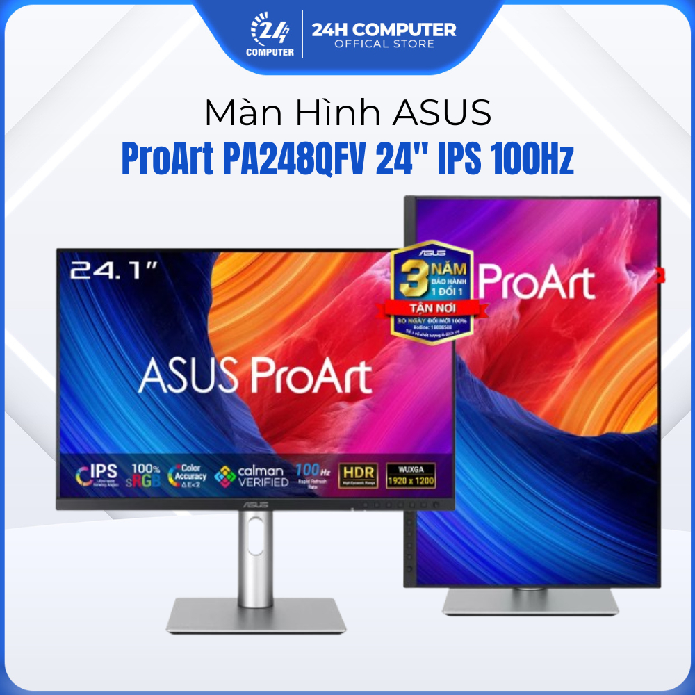 Màn Hình Asus ProArt PA248QFV 24 Inch | WUXGA | IPS | 100Hz | 5ms | Loa ...