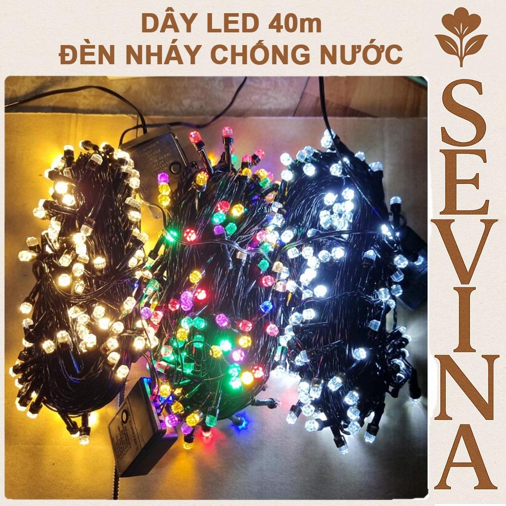 Đèn nháy kim cương - Dây LED 40m chống nước màu Vàng ,Trắng, Đa Sắc ...