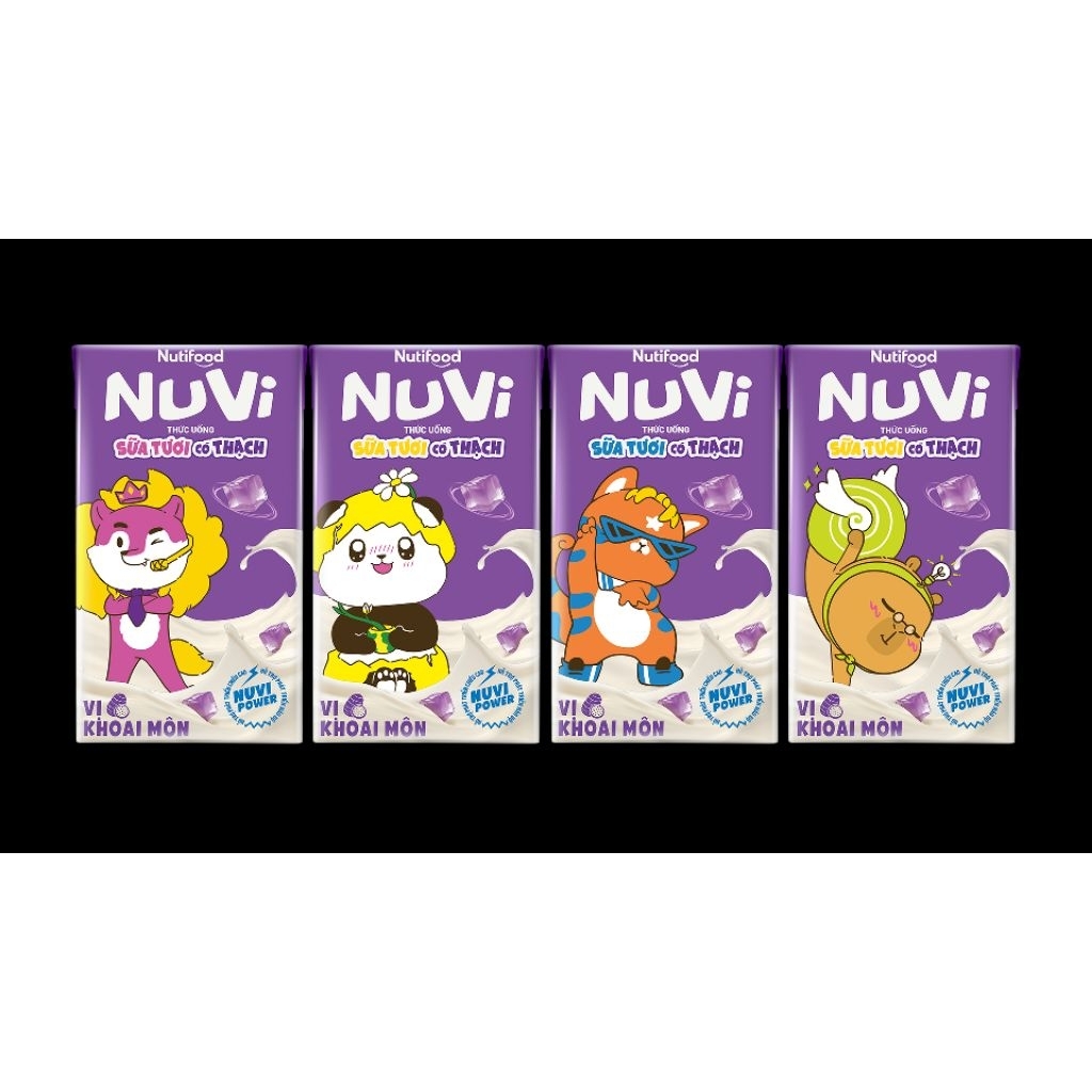 170ml - Combo 2 lốc sữa tươi nuvi vị khoai môn có thạch 170ml | Shopee ...