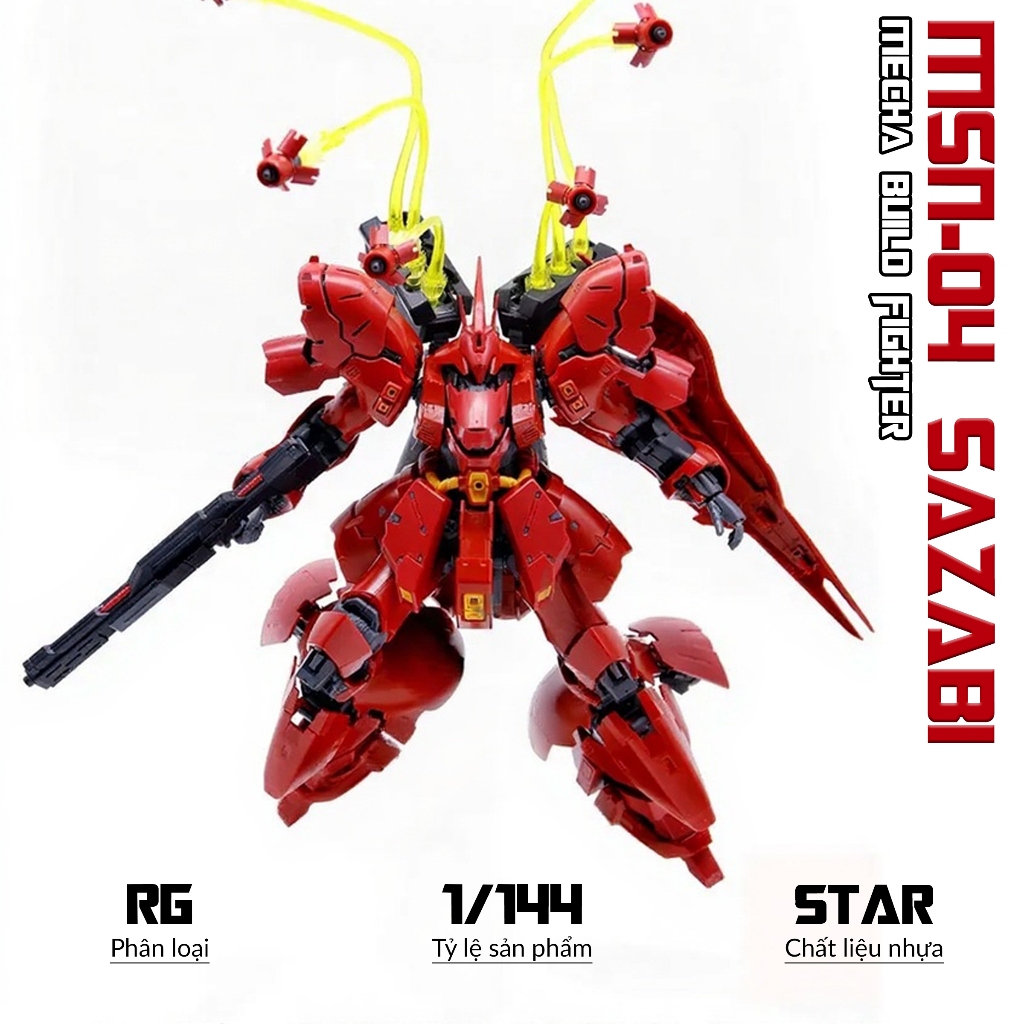 Mô hình STAR RG MSN-04 Sazabi Funnel Effect, 1/144 Mecha, Đồ chơi lắp ...