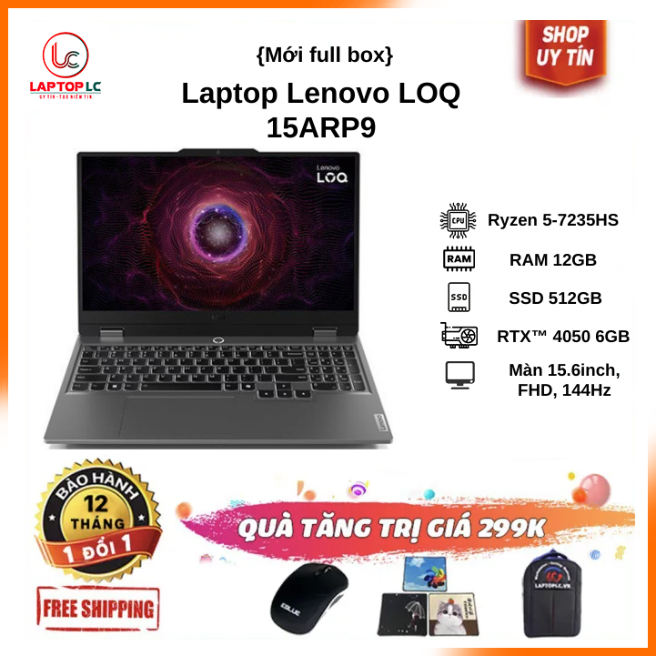 [FULL VAT]Laptop Lenovo LOQ 15ARP9 (Ryzen 5-7235HS | 12GB | 512GB | RTX ...