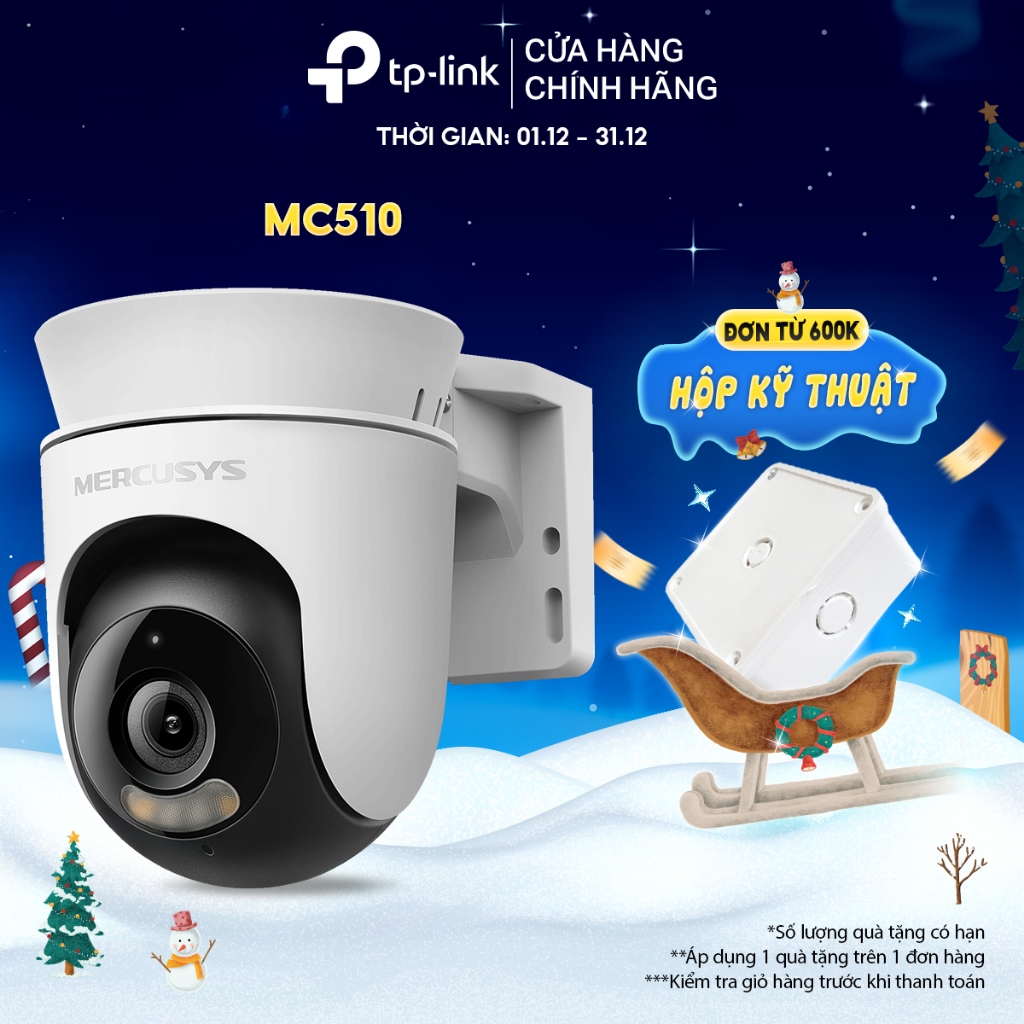 Camera Wi-Fi An Ninh Ngoài Trời Mercusys MC500 (2MP) / MC510 (2K) Nhìn ...