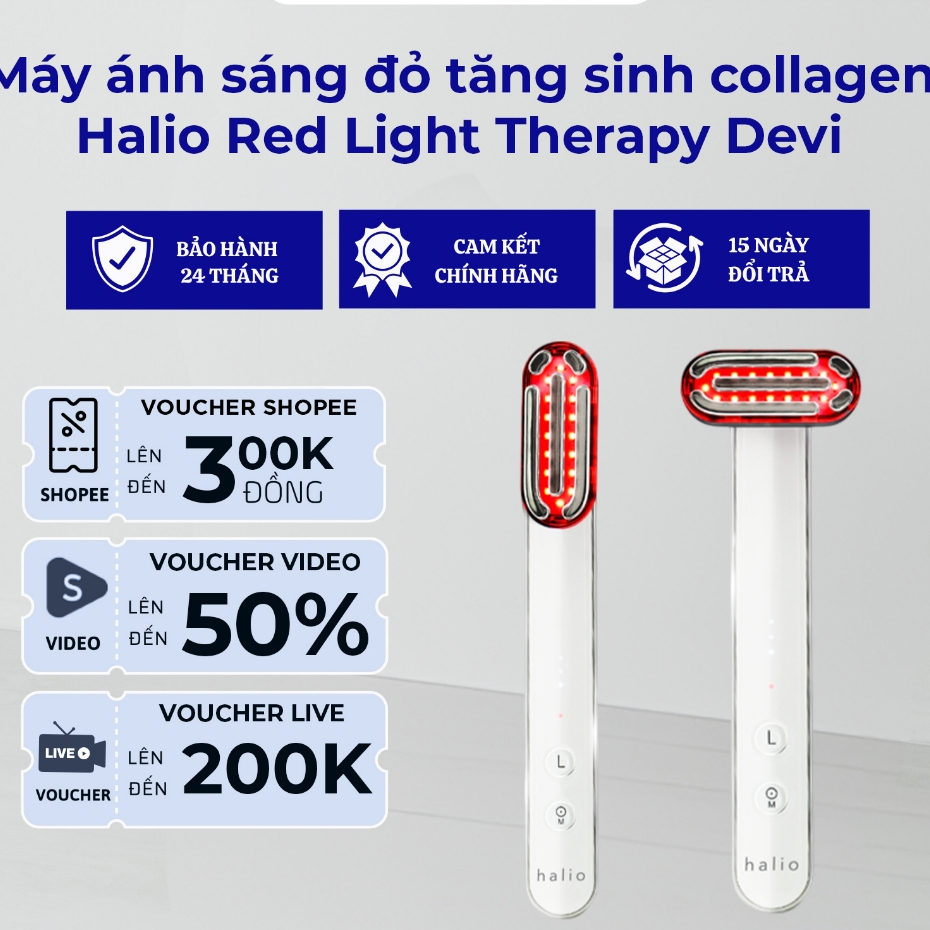 Máy Ánh Sáng Đỏ Tăng Sinh Collagen Halio Red Light Therapy Device 3 In ...