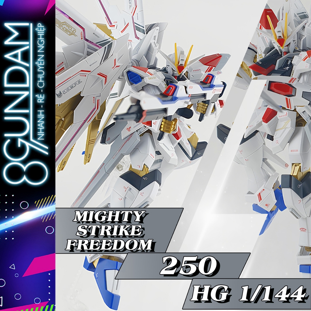 [CÓ SẴN] Mô Hình Lắp Ráp HG 250 Mighty Strike Freedom Fighter (tặng kèm ...