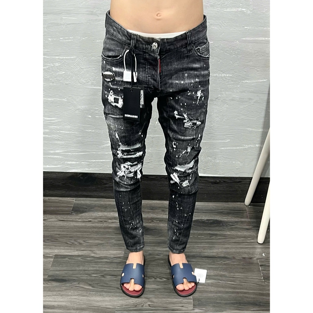 Jeans D2 Đen Bạc Form Tidy Biker Hottrend Xu Hướng 2025 | Shopee Việt Nam