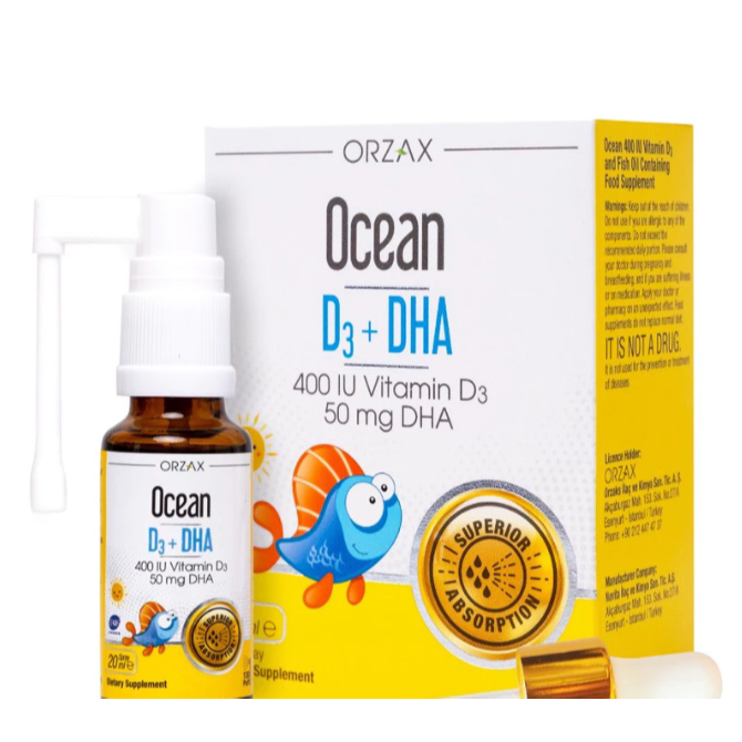 Ocean D3 DHA nhập khẩu Châu Âu, Dạng xịt tiện lợi, tăng chiều cao,phát ...